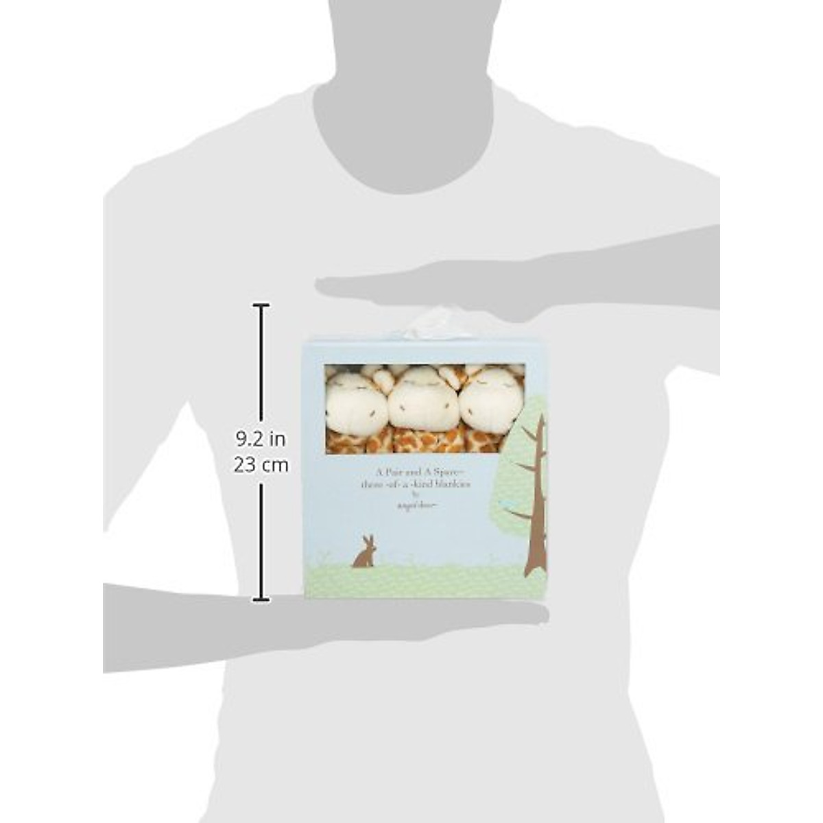 Angel Dear - Brown Giraffe, Pair And A Spare Blankie Set