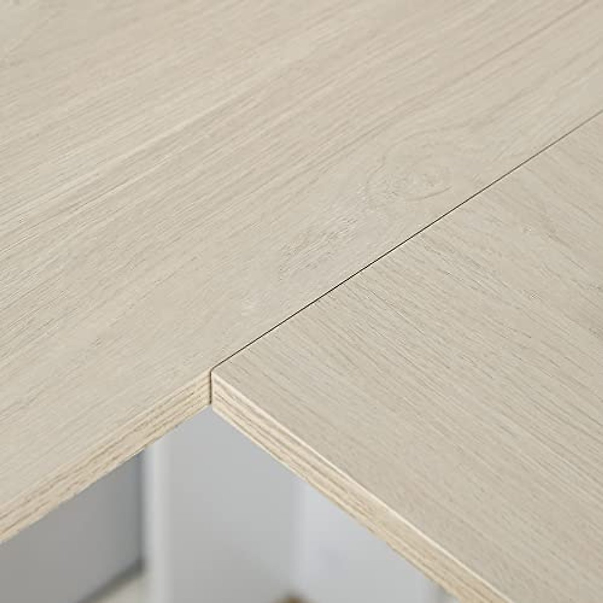 HOMCOM L-Shaped Computer Desk with Open Shelf and Storage Cabinet, Corner Writing Desk with Adjustable Shelf, White