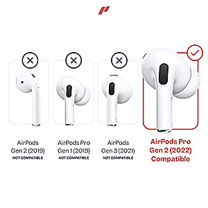 Proof Labs 4 Pairs for AirPods Pro 2 Ear Hooks Covers [Added Storage Pouch] Accessories Compatible with Apple AirPods Pro Generation 2 (White)