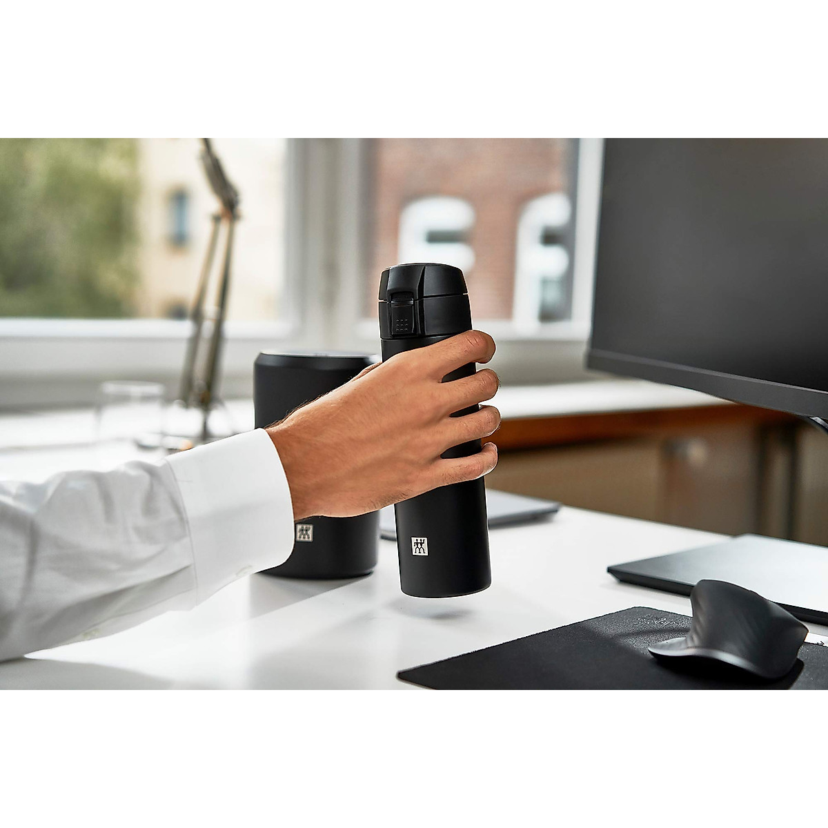 ZWILLING Thermo Travel Bottle, 15.2 oz, Matte Black