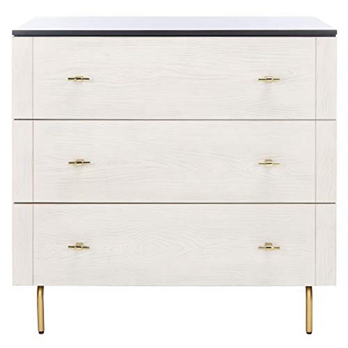 Safavieh Home Genevieve Black Modern 3-drawer Dresser