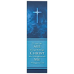 Bible Bookmarks, Tear-Proof and Water-Resistant - Each Measures 7" Long x 2" Wide, Set of 10, 5 Designs