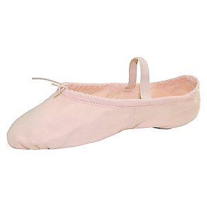 Danzcue Adult Full Sole Pink Canvas Ballet Slipper 3.5 M US