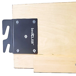 bedCLAW Retro Fix Offset Hook Plate Adapter, Repair Failed Wood Bed Rails (4)