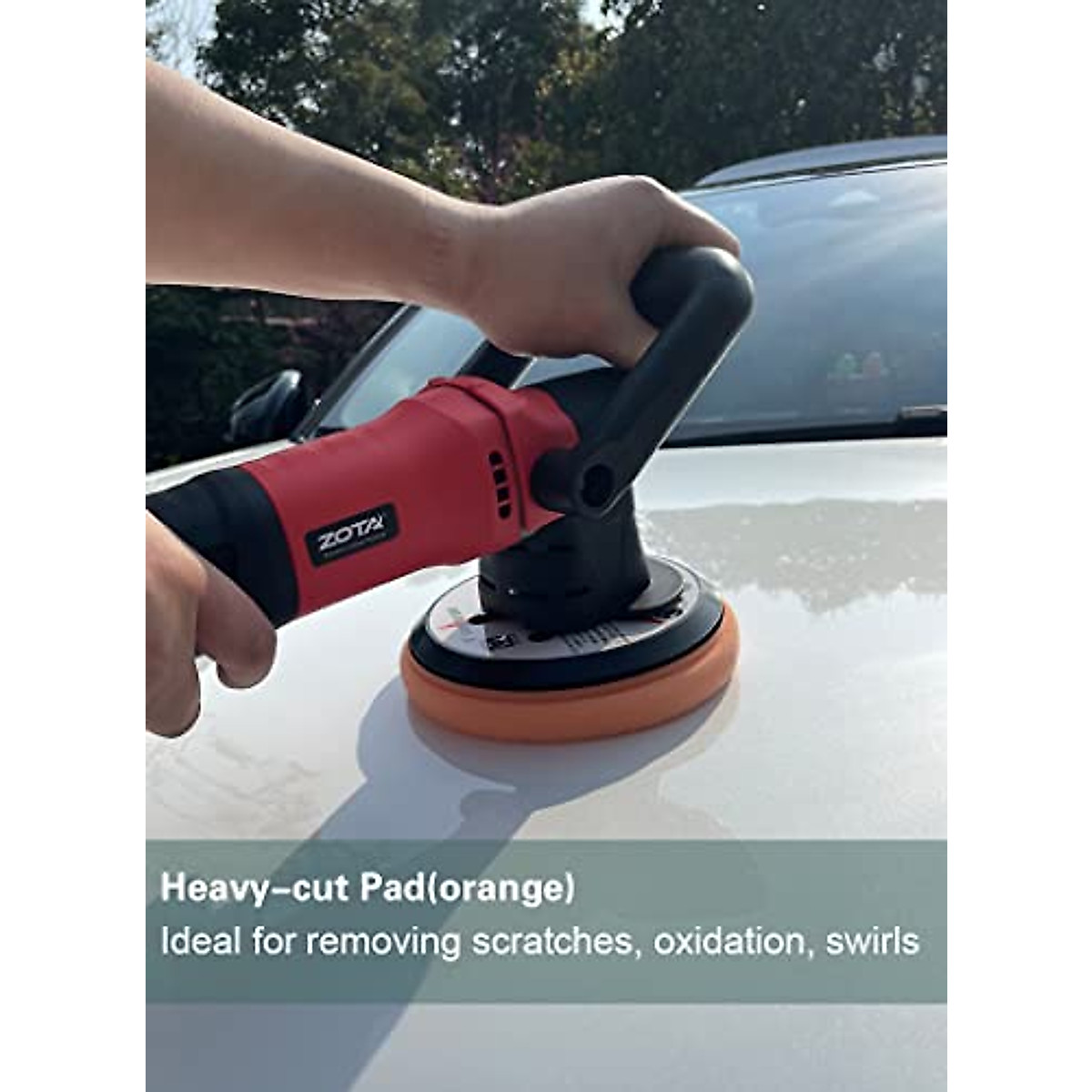 ZOTA Dual Action Polisher, 6 inch Car Polisher with 6 Variable Speed, 750W Ramdom Orbital Polisher Buffer for Car Detailing /DA Polisher.