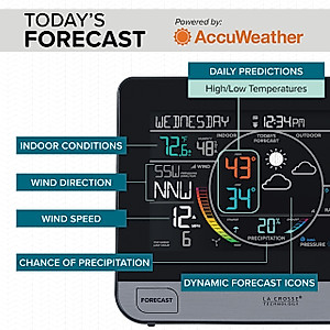 La Crosse Technology 328-69357-INT Wi-Fi Professional Weather Station, Black