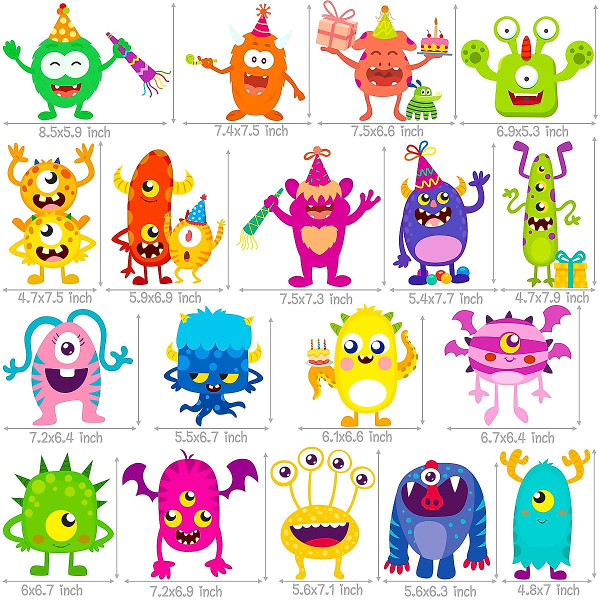 20pcs Cartoon Monster Hanging Swirls Decorations Monster Bash Birthday Party Decorations Little Monster Ceiling Streamers Decorations for Monster Birthday Party Baby Shower Supplies