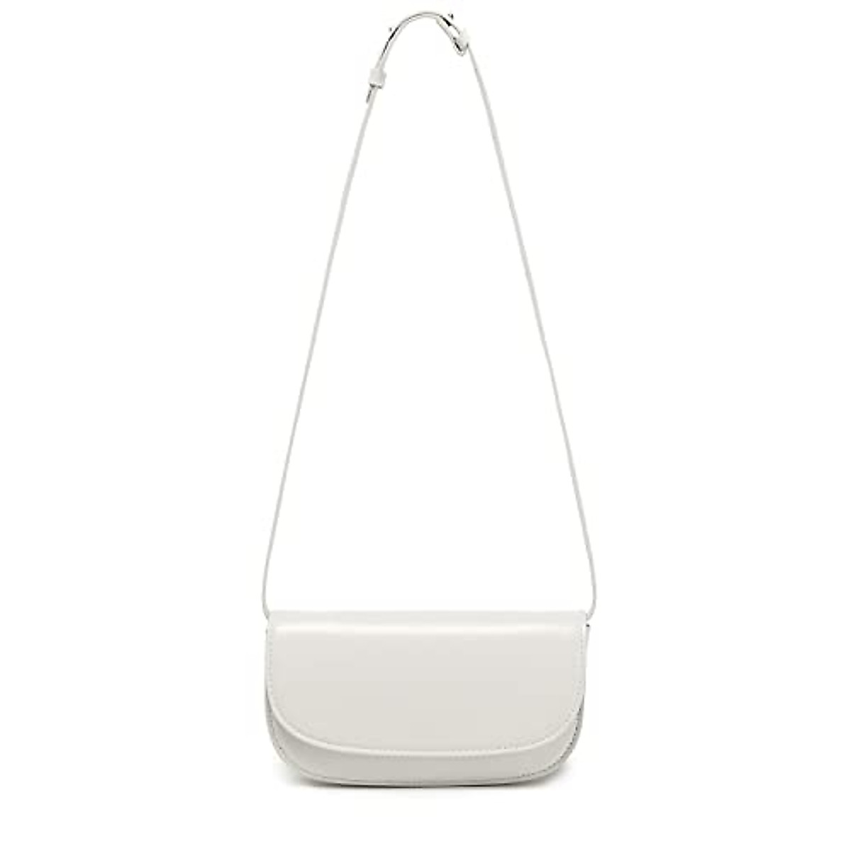 Leanoria 2 Straps Purse Designer Retro Classic Shoulder Bag Vegan Leather Clutch Tote Bag Small Crossbody Handbag (Upgraded White)