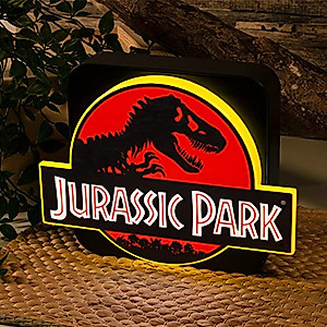 Numskull Jurassic Park Logo Lamp Wall Light - Ambient Lighting Gaming Accessory for Bedroom, Home, Study, Office, Work - Official Jurassic World Merchandise