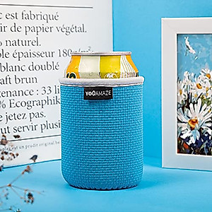 YouAmaze | Premium Can Coolers Sleeves (6 Pack) High Quality Insulated Beer Can for Slim and Regular Cans - Soft Insulated Beer Sleeves for Cans - Beer Sleeves for Cans