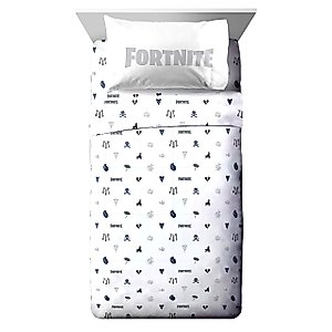 Jay Franco Fortnite Neon Stripe Twin XL Sheet Set - 3 Piece Set Super Soft and Cozy Kid’s Bedding - Fade Resistant Microfiber Sheets (Official Fortnite Product)