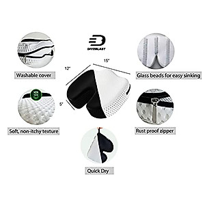 DIVEBLAST: Hot Tub Booster Seat for Adults - Weighted U-Shaped Hot Tub Pillow with Non-Slip Materials - Ergonomic Designed Hot Tub Seat - Premium Hot Tub Accessories for Adults - 15 x 12 x 5 Inches…