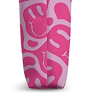 aesthetic trippy pink liquid swirl dripping smile face Tote Bag