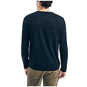 Nautica Men's J-Class Logo Long Sleeve T-Shirt, True Black, Medium