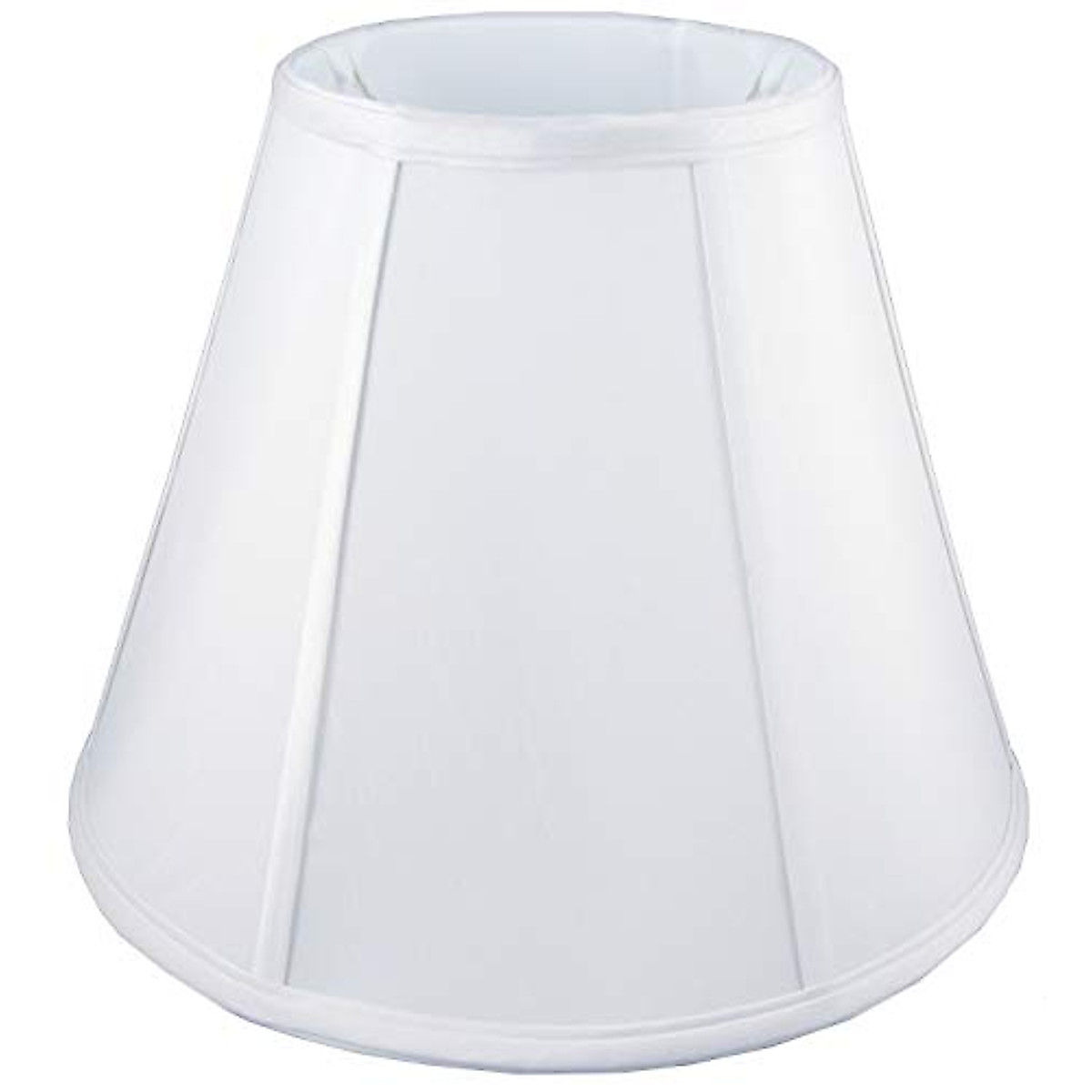 American Pride Soft Shantung Round Tailored Lampshade, 3 x 7 x 4.25-Inch, White