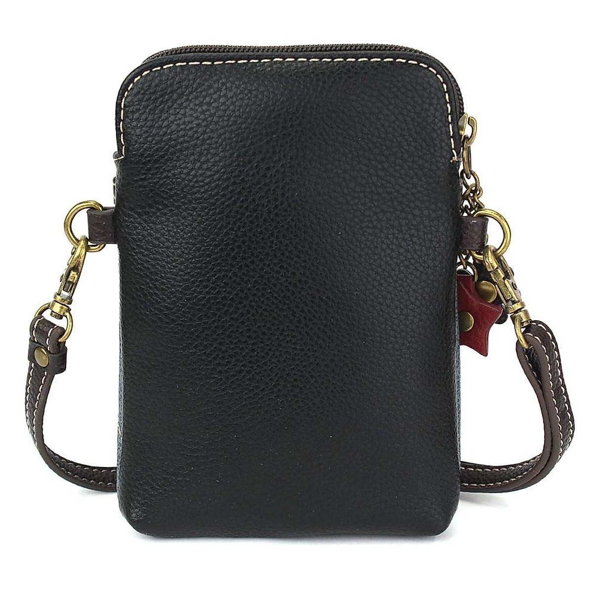 Chala Handbags T-Rex Cellphone Crossbody Handbag - Convertible Strap Blue 5" x 7.5" x 1"