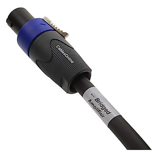 CablesOnline, 6 Inches Mono-Bridged Speaker/Amplifier 12AWG Adapter-Cable, Speakon 4-Pole Female to Male Connectors, (Pinout 1+/1+ and 2+/1-)