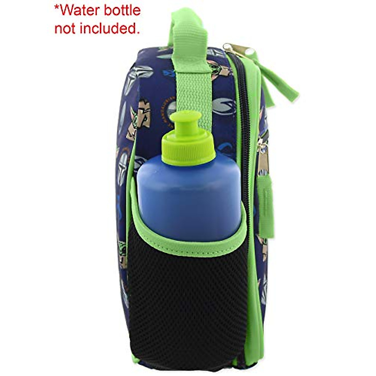 Disney Star Wars Mandalorian Baby Yoda Boy's Girl's Adult Soft Insulated School Lunch Box (One Size, Blue/Green)