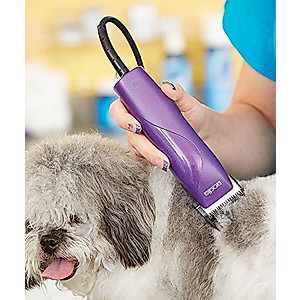 Andis 21420 EasyClip Pro-Animal 7-Piece Detachable Blade Clipper Kit, Animal/Dog Grooming, Purple MBG-2