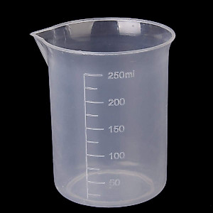 ULTNICE Plastic Beaker Measuring Cup Labs Plastic Graduated Beakers 50ml 150ml 250ml 500ml -Pack of 4
