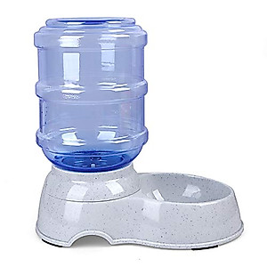 Pet Water Dispenser Station - 1 Gal Replenish Pet Waterer for Dog Cat Animal Automatic Gravity Water Drinking Fountain Bottle Bowl Dish Stand