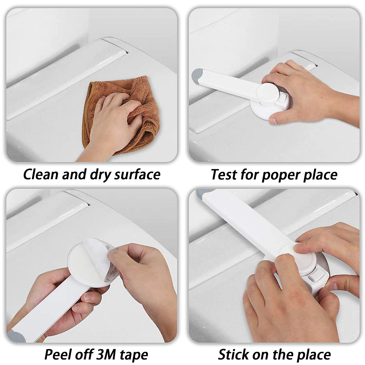 HAO JIE HAOJIE closestool lid safety lock There are two products in one package that cant be opened by children It doesnt need to use any tools and is easy to operate It is suitable