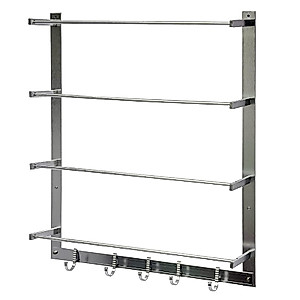 DNYSYSJ Wire Spool Rack,Wire Spool Wall Mount Rack,Conduit Display & Storage Holder 4 Rods with 5 Hooks