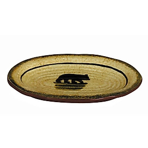 Paseo Road by HiEnd Accents | Rustic Bear 4 Piece Ceramic Bathroom Set with Soap Lotion Dispenser, Tumbler, Toothbrush Holder, Soap Dish, Rustic Cabin Lodge Style