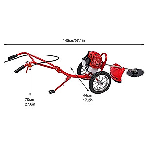 Lawn Mowers Gas Powered Hand Push Type Grass Cutter Garden Tool Lawn Mower Trimmer Gasoline Brush Cutter Two-Stroke Lawn Mower