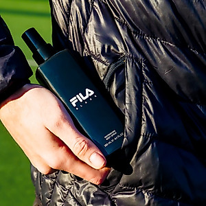 FILA Black - Invigorating and Spicy EDT Fragrance and Body Spray for Him - Extra Strength, Long Lasting Scent Payoff - Trendy, Rectangular, Streamlined, Portable Bottle Design - 2 pc Gift Set