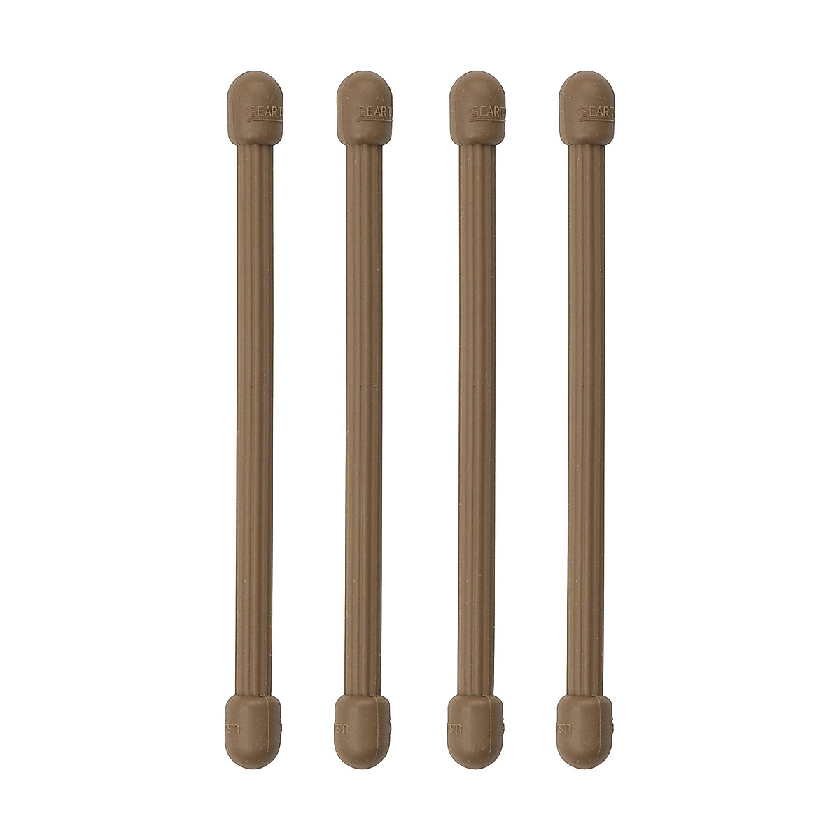 Nite Ize Original Gear Tie, Reusable Rubber Twist Tie, 3-Inch, Coyote, 4 Pack, Made in the USA