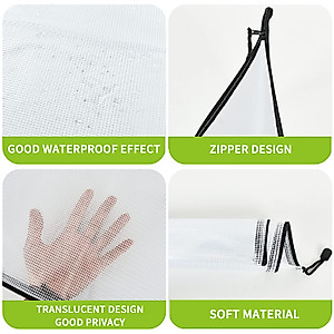 Vuzvuv 22Pcs A3 Size-16.9"x 12" Large Mesh Zipper Pouch with Label Sticker, Plastic Document Mesh Bag for File Board Game School Office Home Travel Storage（43cm30cm）