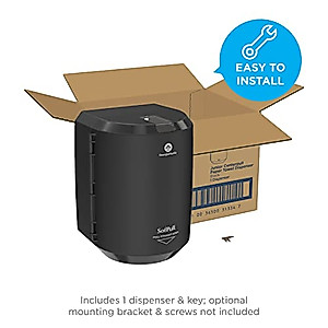 SofPull Centerpull Junior Capacity Paper Towel Dispenser by GP PRO (GEORGIA-PACIFIC), Black, 58008B, 1 Dispenser, 7.79" W x 6.88" D x 10.52" H