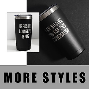 ARIABLE Allegedly Tumbler - Lawyer Gifts for Men & Women, Law School Gifts, Funny Law Students Gifts, Future Lawyer, Attorney, Birthday, Christmas, 20oz Engraved Lawyer Tumbler, Black