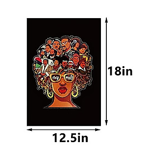 Black History Month Garden Flag 12.5x18'' Juneteenth Yard Sign African American Black History Month Juneteenth Kwanzaa Decorations and Supplies