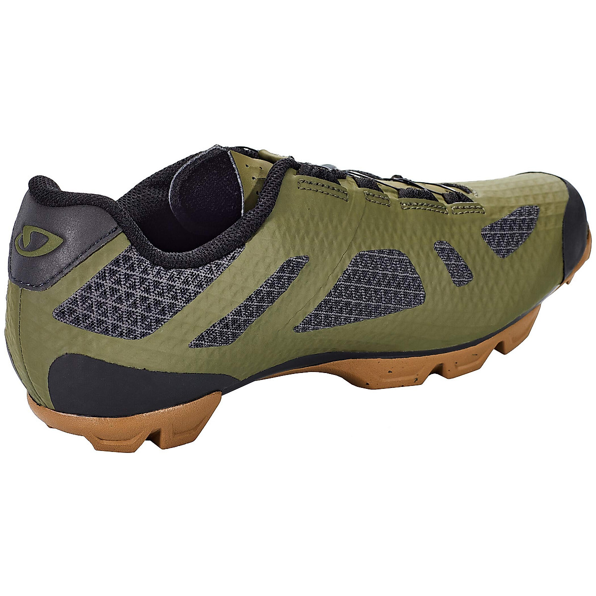 Giro Sector Men Clipless Mountain Bike Shoes - Olive/Gum (2021), 44