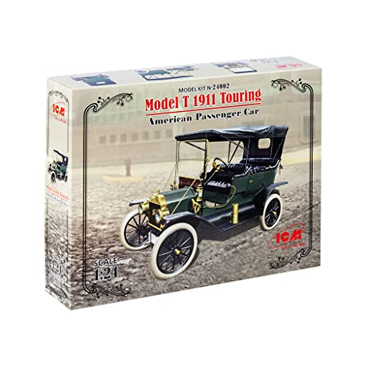 ICM 24002 Plastic Vehicle Model T 1911 Touring, American Passenger Car - Scale 1:24