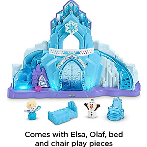 Disney Frozen Toys, Little People Playset with Lights and Music, Elsa and Olaf Figures, Elsa’s Ice Palace, Toddler and Preschool Toys