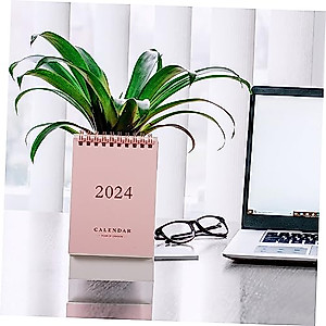 Didiseaon Easel Calendar 2024 Office Supplies Desk Calendar Daily Schedule Planner Mini Monthly Calendar Desk Pad Calendar To- Do Decor 2024 Desktop Calendar Scroll Simple Clamshell Paper