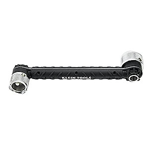 Klein Tools 56999 Conduit Locknut Wrench for 1/2-Inch and 3/4-Inch Connectors, Direct Drive Heads Rotate