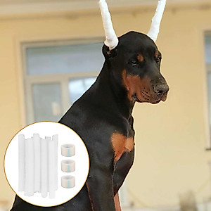 Ipetboom 10pcs Doberman Dog Ear Posting Kit, Dog Ear Stand Up Support Tool Pet Dog Ear Stand Sticker Dog Ear Fixed Correction Vertical Holder for Doberman Police Dogs