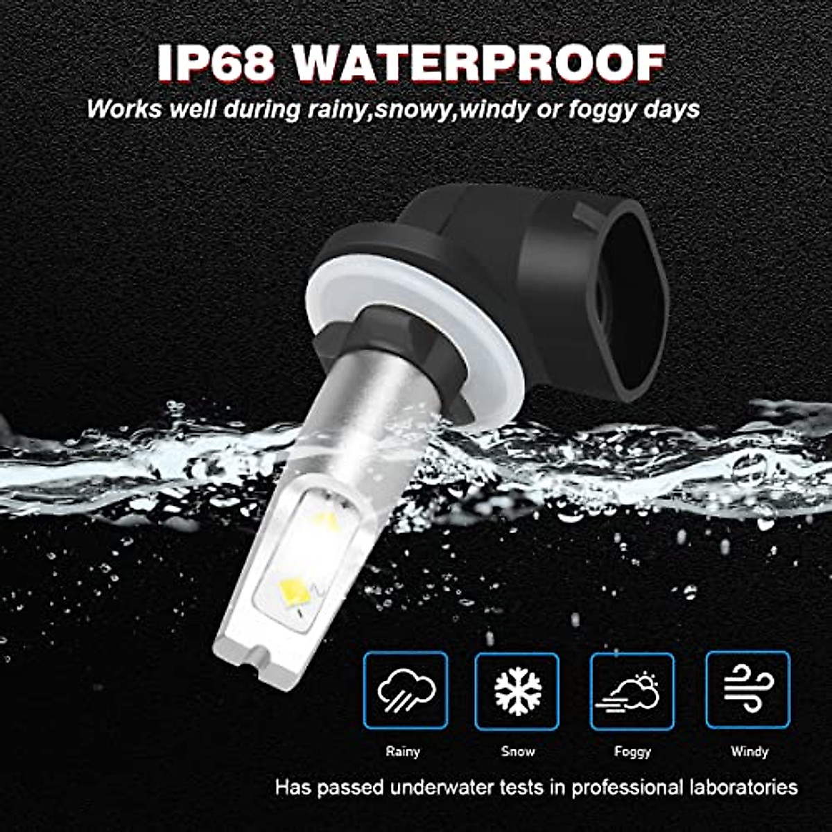 RXTSQI 881/886 LED Headlight Fit For Polaris Sportsman 450 570 850 1000 XP,6000K Cool White All-in-One LED Bulbs Conversion Kit, Bumper Low Beam Combo+Head Light Pod High,IP68 Waterproof,Pack of 3