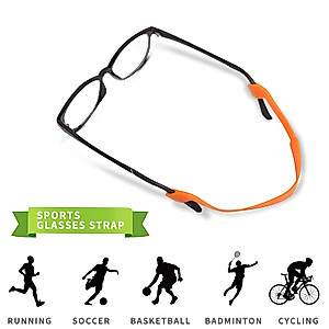 WSYUB 12 Pcs Kids Silicone Glasses Straps, Anti-Slip Kids Sports Eyeglasses Sunglasses Strap, Glasses Band Holder, Soft Elastic Eyewear Retainers, 8.4inch, 24 Pieces