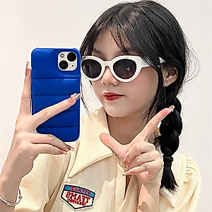 Puffer Case Fashion Hipster Down Jacket The Puffer Case for iPhone 14 13 12Pro Max Soft Touch Puffer Jacket Material 3D Protective Shockproof Cover (Purple,for iPhoneSE3)