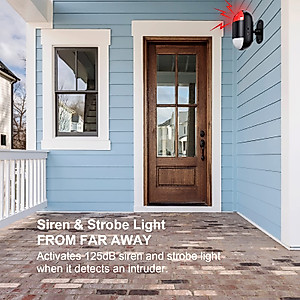 Motion Sensor Alarm Indoor: Wireless Motion Detector Alarm with Siren & Strobe (125dB, 328ft Remote Control, Battery Operated), Portable Door Chime Bell Alert Burglar for Shop Home Garage Shed Car