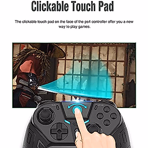 COWBOX 【2021 Upgraded Version】 Wireless P4 Controller with 3 Programmable Back Buttons and 1 Sensitivity-Control Back Button, Game Controller Remote with Turbo/Gyro/HD Dual Vibration/Touch Panel/LED