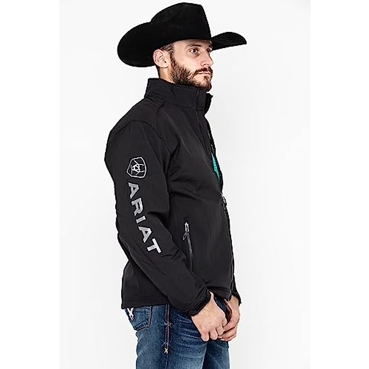 Ariat Men's Logo 2.0 Softshell Jacket, Black, LG