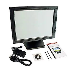 BOYU-SHITAI 15" LED HD VGA Touch Screen Monitor USB POS Stand for Retail Kiosk Restaurant Bar Hotel A La Carte Cash Register USA Stock (Black)