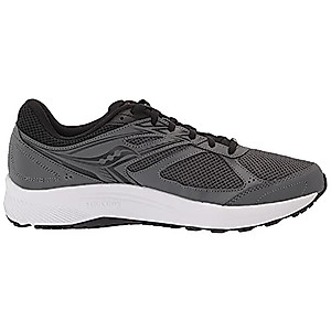 Saucony Men's Cohesion 14 Road Running Shoe, Charcoal/Flame, 11