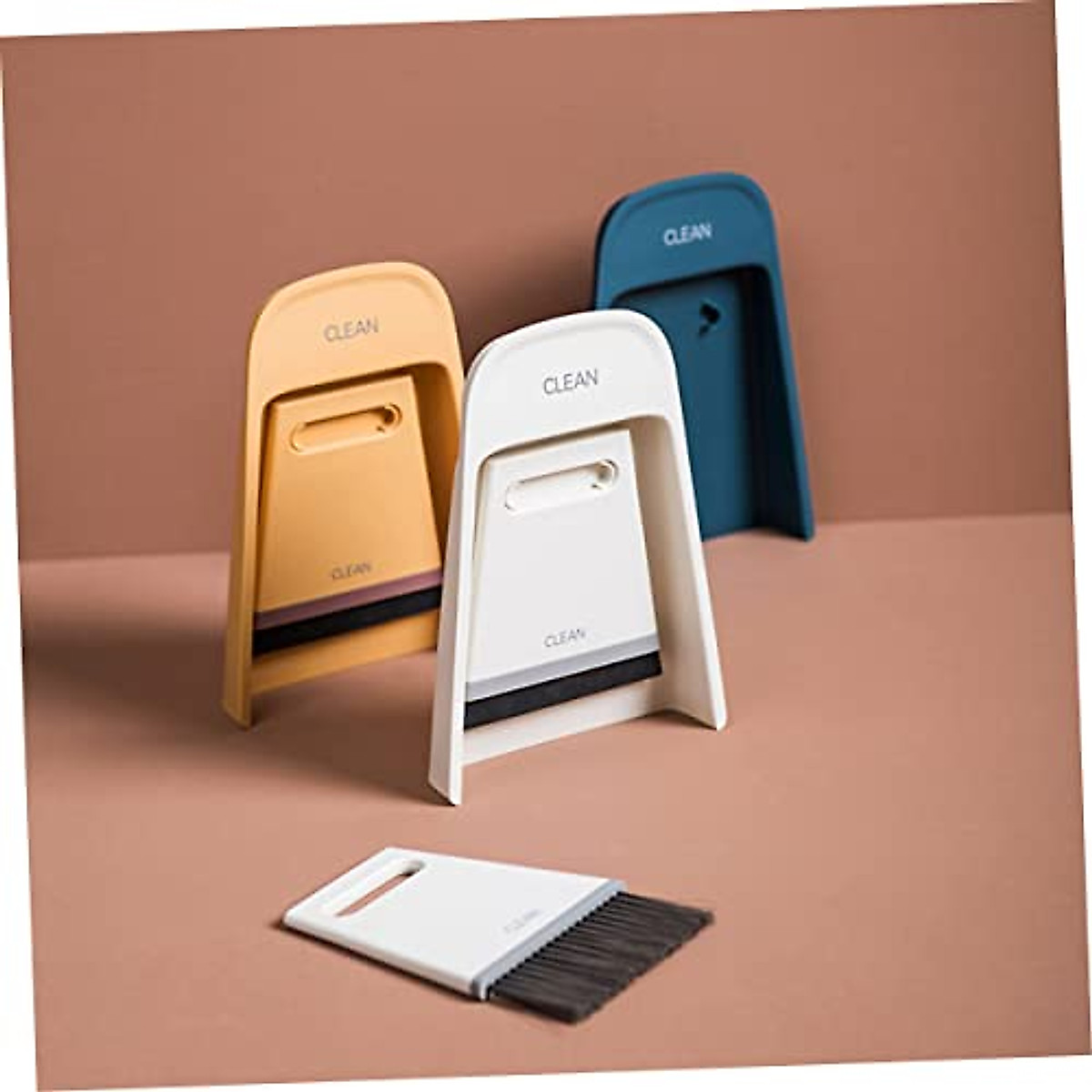 BCOATH 1 Set Cleaning Tools Mini Soft Bristle Broom Cage Cleaner Cleaning Brush Countertop Broom Dustpan Broom and Dustpan Small Dustpan Brush Pan Handled Household Cleaning Supplies Blue